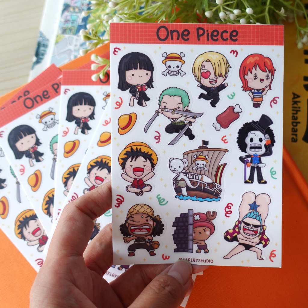 Jual One Piece Sticker Sheet Series | Waterproof | Aesthetic Sticker ...