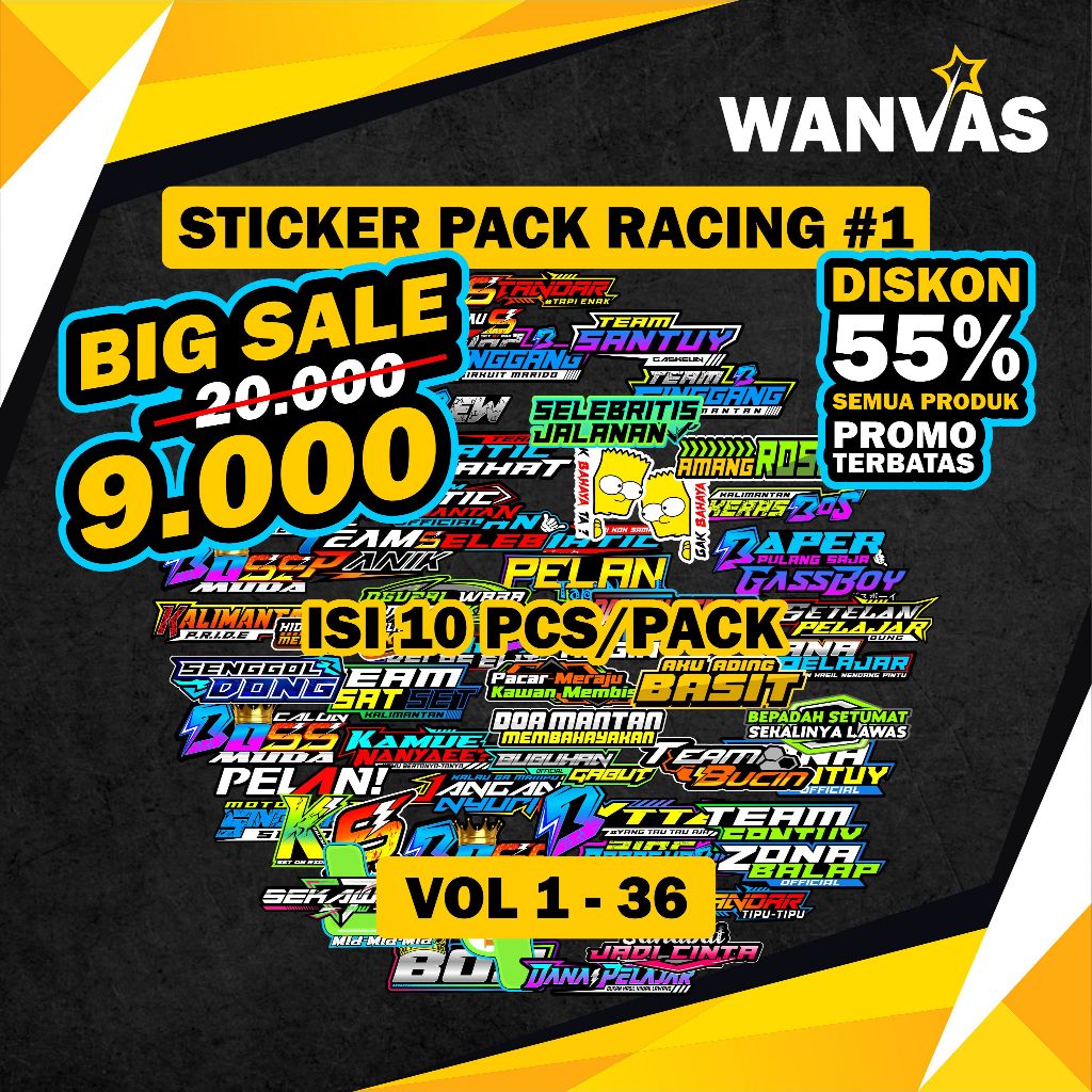 Jual STICKER PACK RACING KALIMANTAN VIRAL KEKINIAN ORIGINAL | Shopee ...