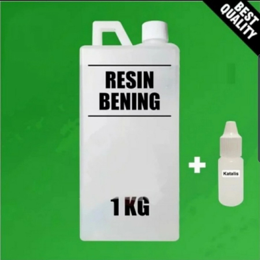 Jual Resin bening 1kg + katalis 100 gr - buat menambal Nat & kerajinan ...