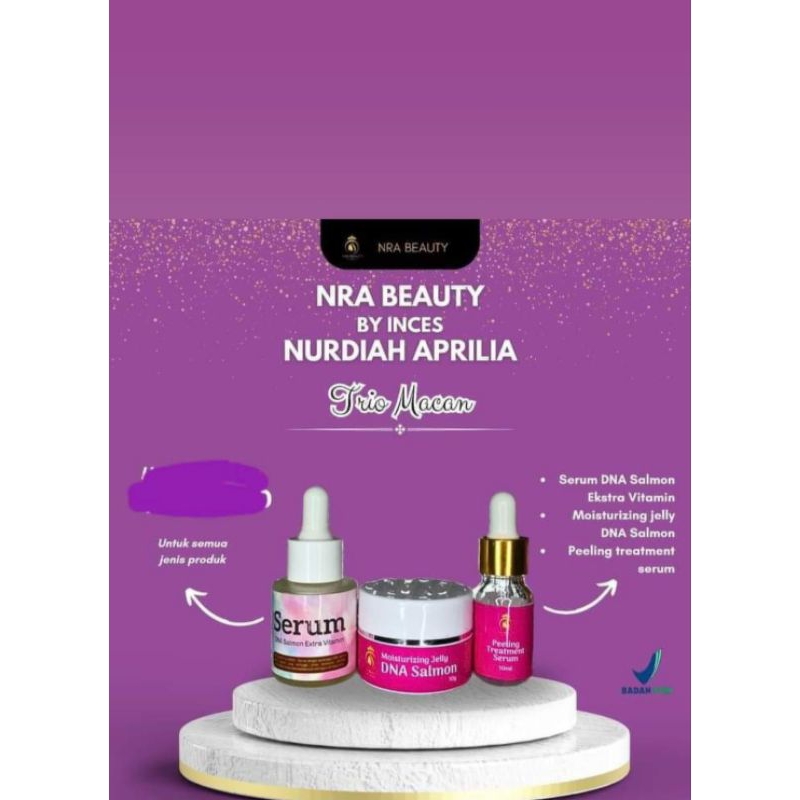 Jual Paket-Trio-Macan(serum-peeling-treatmenth-moisturizer)NRA-BEAUTY ...