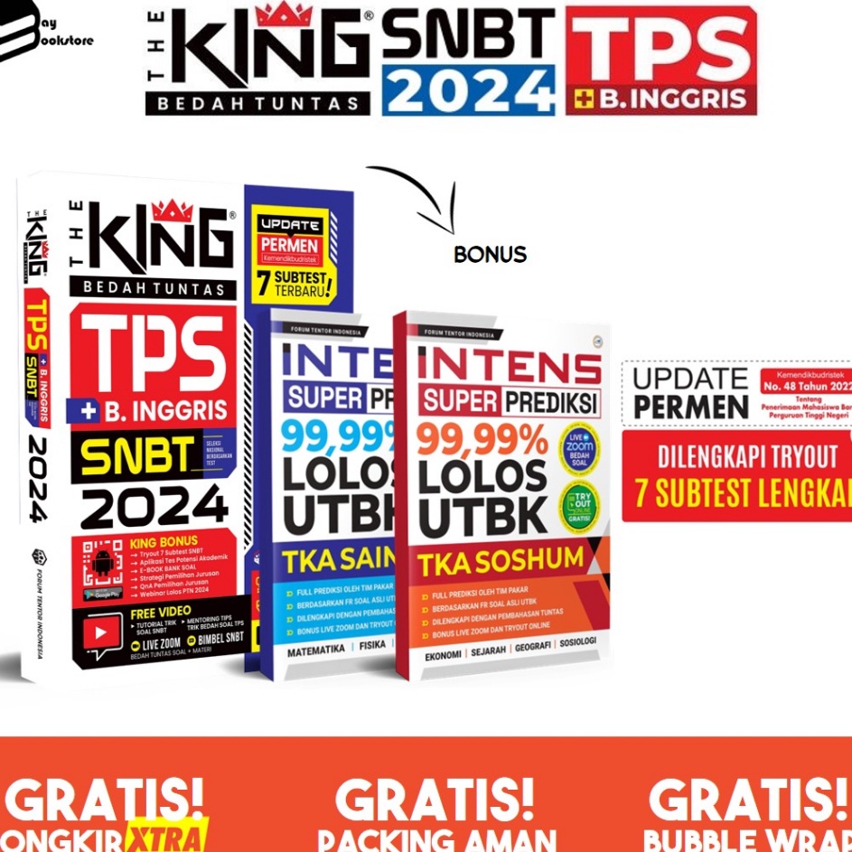 Jual Stock Ada Buku The King Bedah Tuntas Soal Materi TPS SNBT Skolastik Saintek Soshum 224 ...