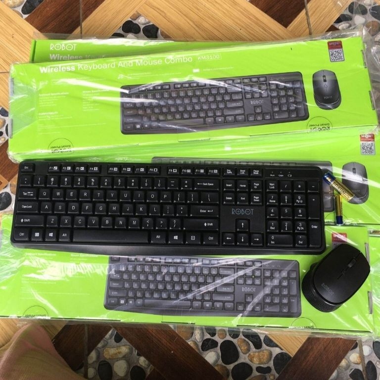 Jual Harga Bersahabat ROBOT KM31 Wireless Keyboard dan Mouse combo ...