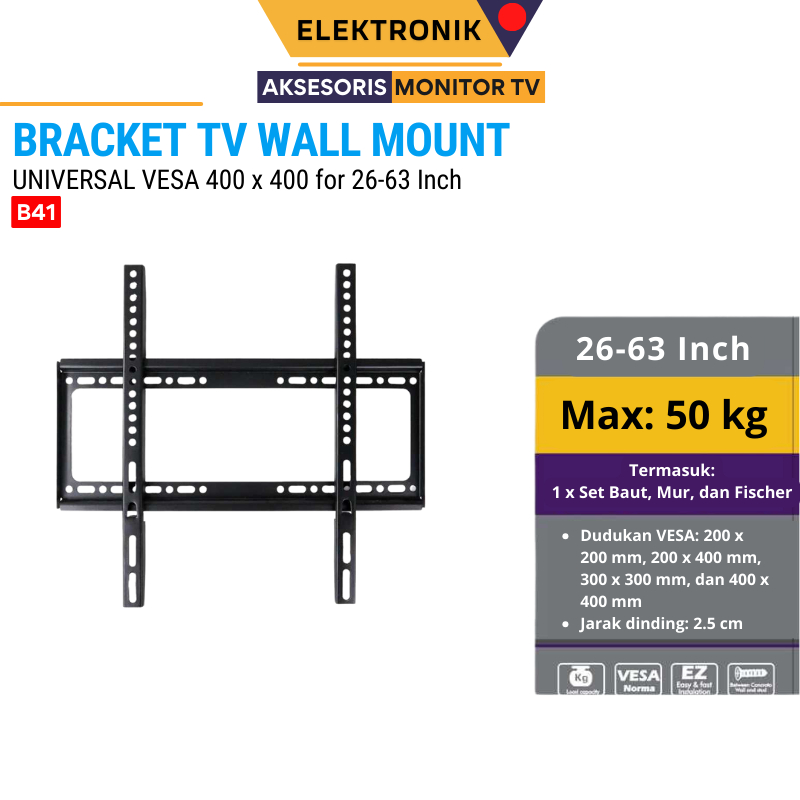 Jual Bracket Smart Tv 32 Inch 43 Inch 24 Inch 55 - 65 Inch Monitor Pc ...