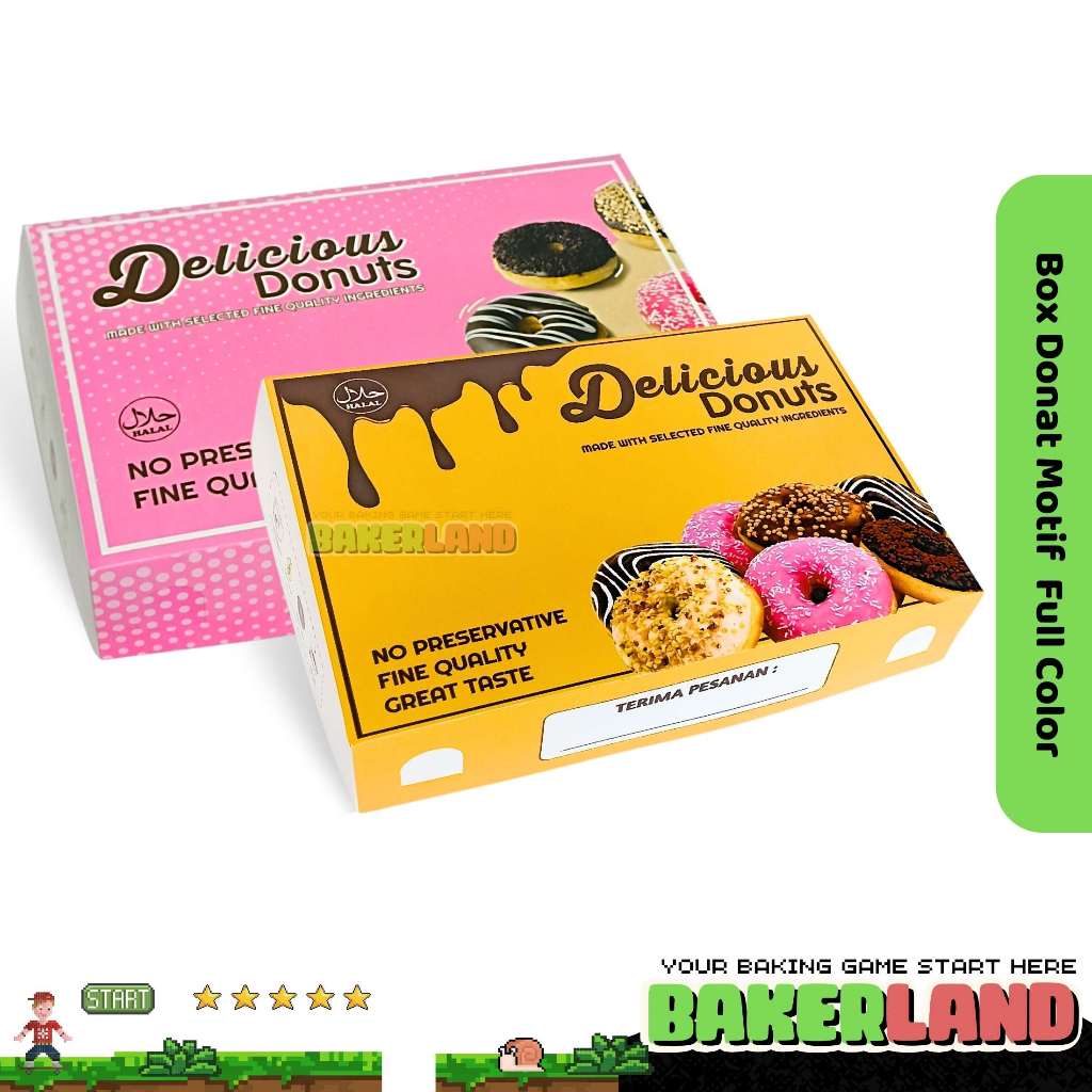 Jual Box Donat Motif, Dus donat, Kotak Donat, Kemasan Donat, Tempat ...