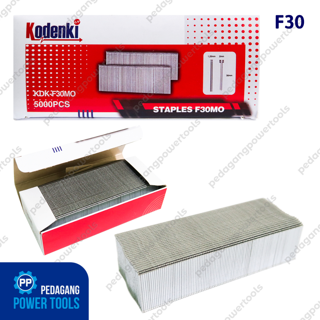 Jual KODENKI F30 Isi Staples Mesin Paku Tembak Refill Air Nailer Gun Lurus | Shopee Indonesia