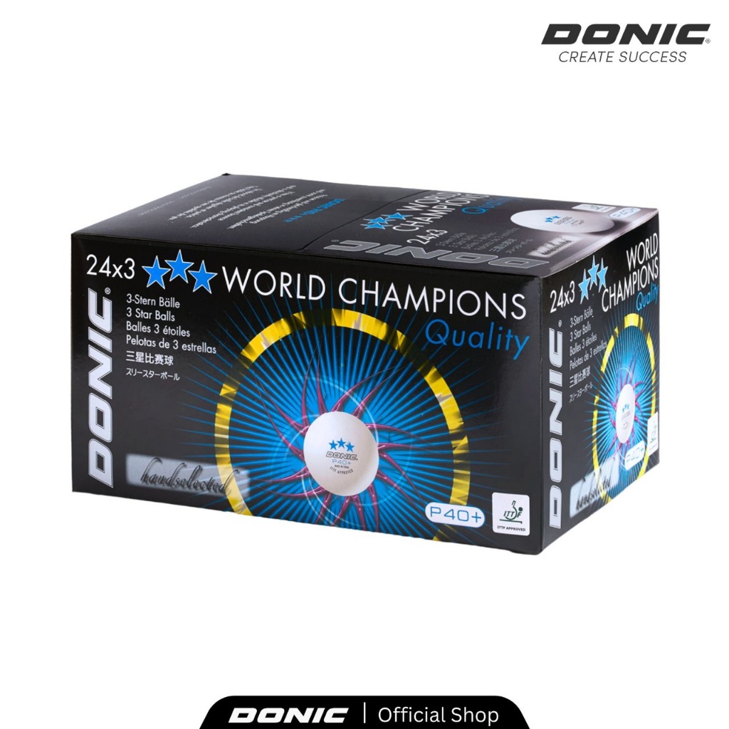 Jual Donic Balls P40+ 3 Star 1/2 Gross Isi 72 Bola / Bola Pingpong Donic | Shopee Indonesia