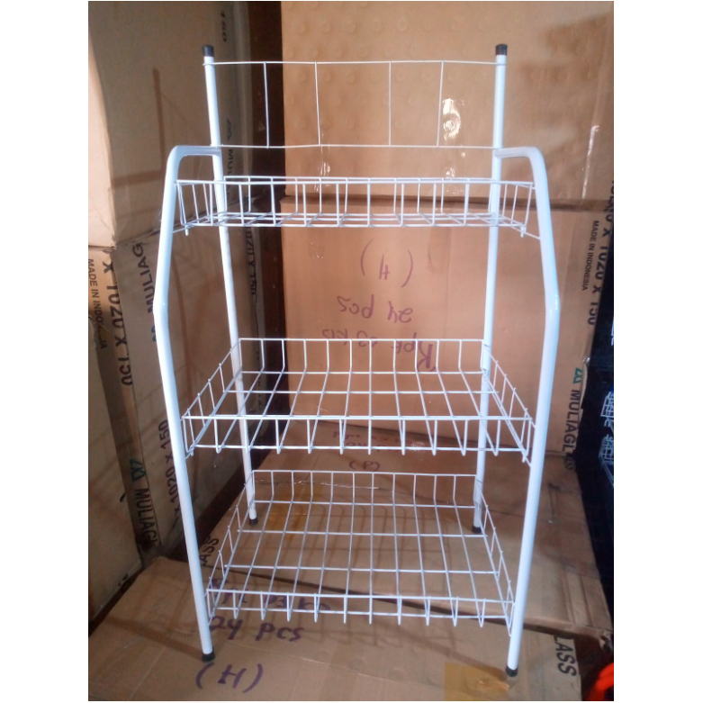 Jual Rak chiki / Rak roti mini / rak jajan 3 susun | Shopee Indonesia