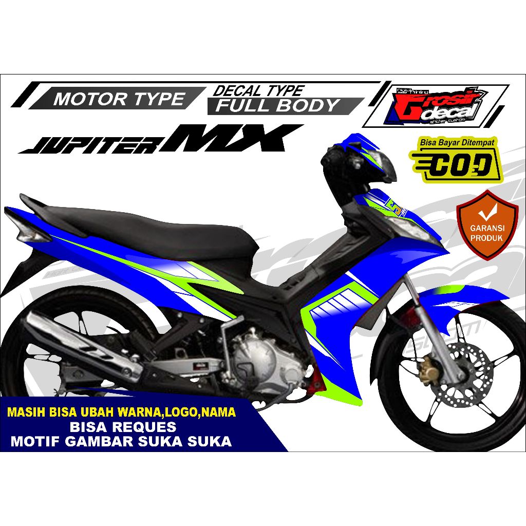 Jual Sticker Striping Jupiter MX Old Full Body Fullset Free Custom ...