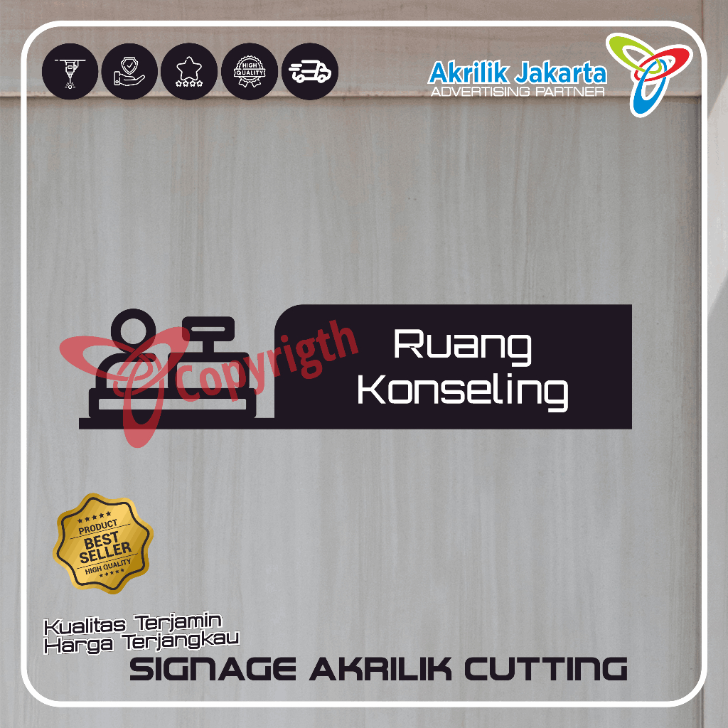 Jual Papan Nama Akrilik cutting Nama ruangan / Name Room signege custom ...