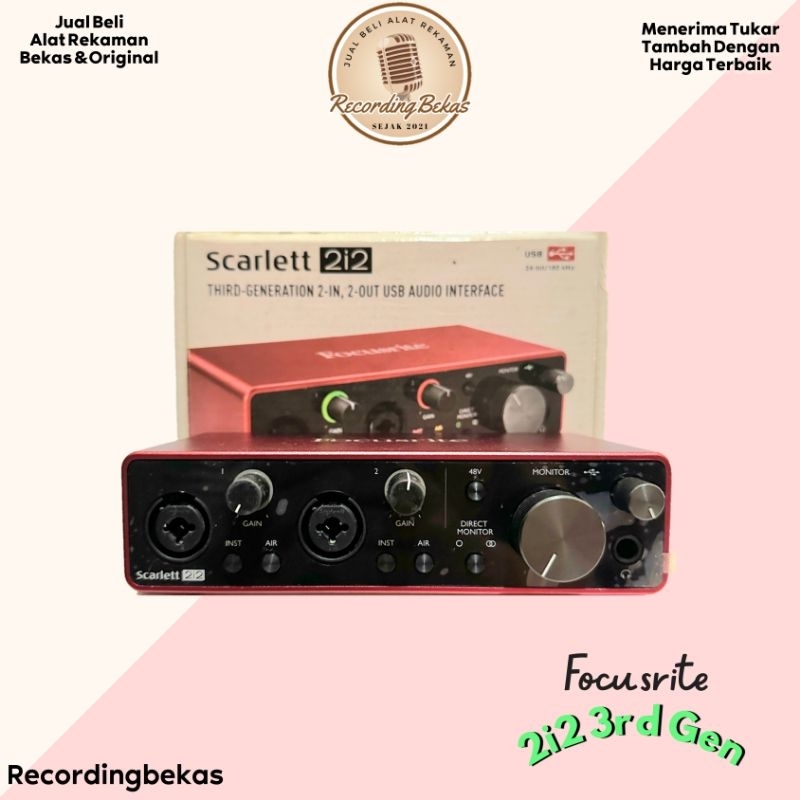 Jual Soundcard Focusrite Scarlett 2i2 3rd gen | Shopee Indonesia