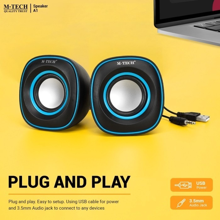 Jual Speaker PC Komputer laptop M-Tech A1 Multimedia USB Mtech | Shopee ...