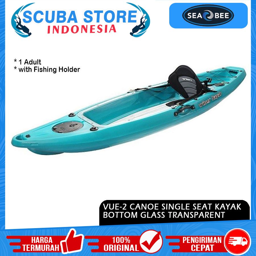 Jual Perahu Kayak Canoe Boat Vue-2 Single Buttom Glass Transparent ...