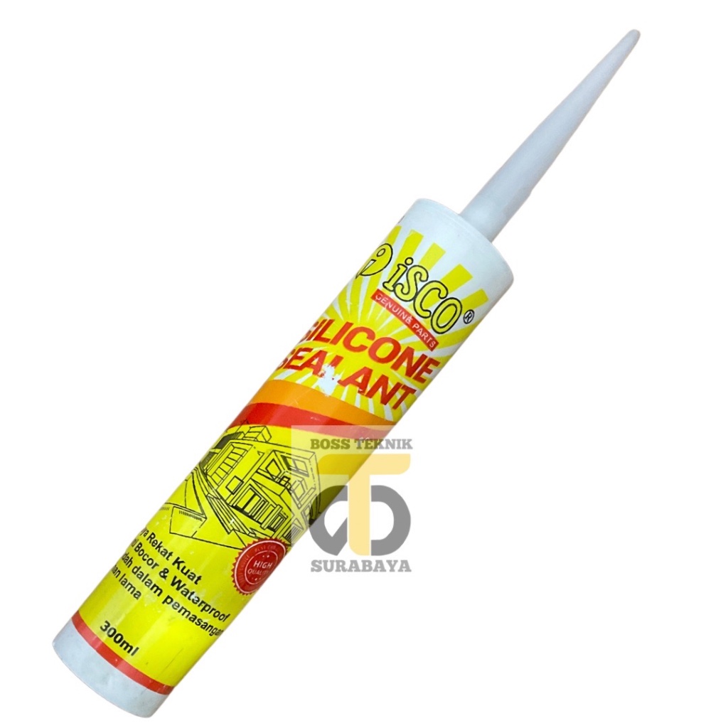 Jual Lem Sealant Tabung 300 GRAM Botol ISCO Clear BLACK WHITE CLEAR ...
