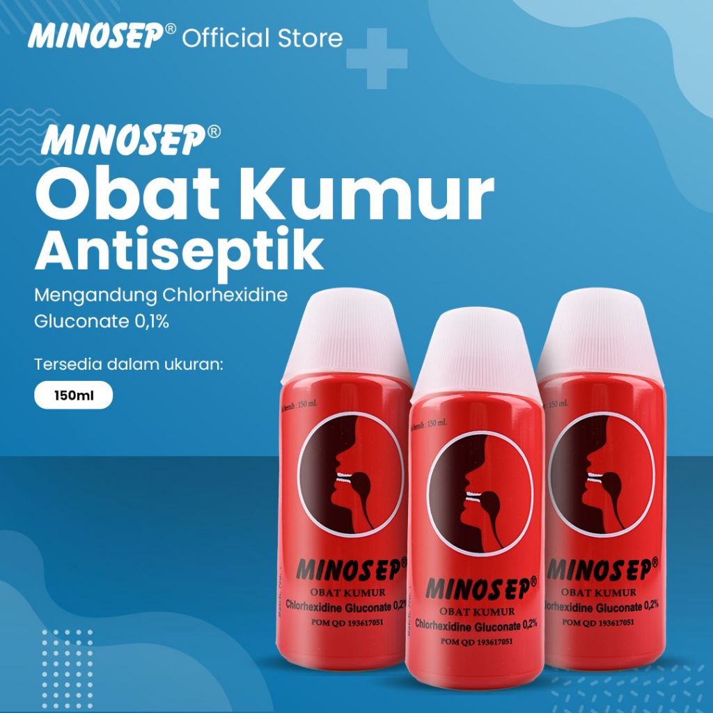 Jual MINOSEP OBAT KUMUR ANTISEPTIK 150ml ANTISEPTIC MOUTHWASH GARGLE ...