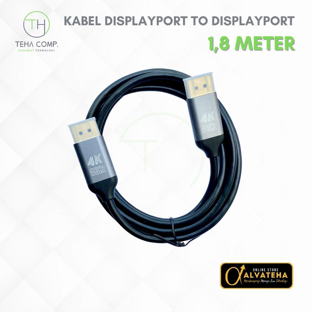 Jual Kabel Display Port 4K to Displayport 1.8 Meter High Quality DP ...