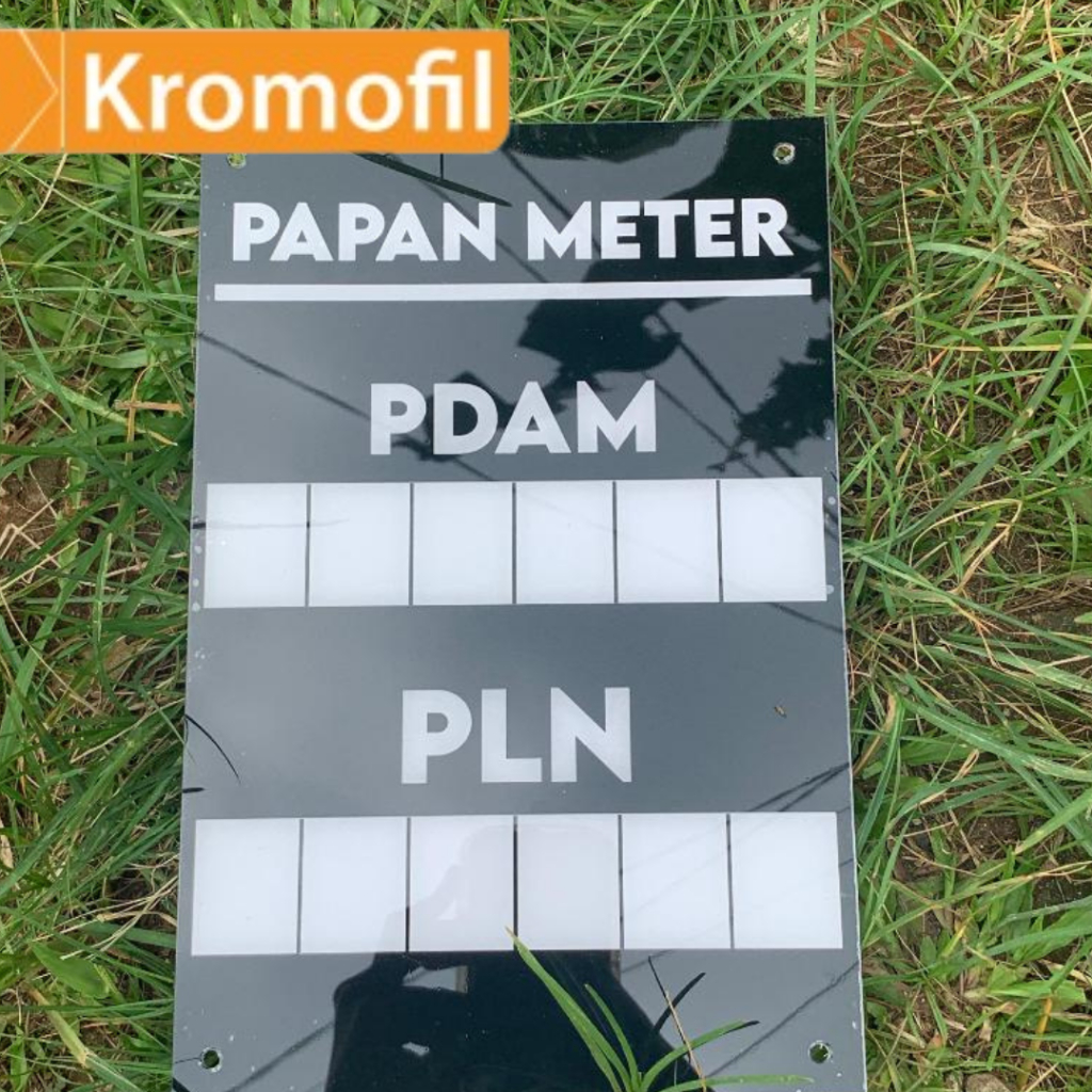 Jual Papan Meteran PAM PLN GAS Acrylic Sign Board Signage Akrilik ...