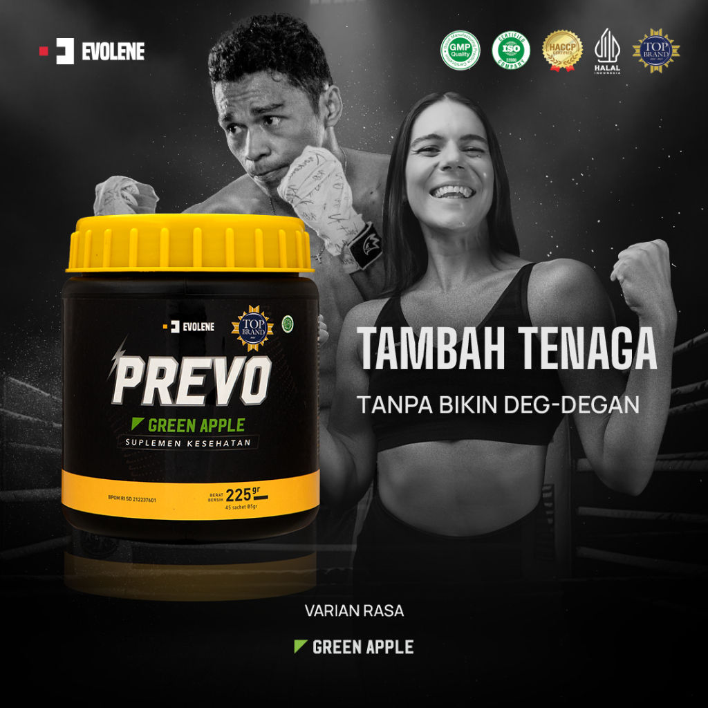 Jual Evolene Prevo 45 Sachet/225gr Pre-Workout - No Caffeine - Energy ...