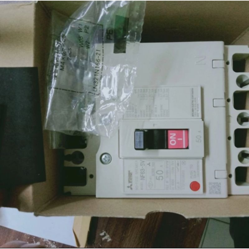 Jual MCCB NFB MITSUBISHI NF63-SV 4P 50A ORIGINAL ASLI | Shopee Indonesia