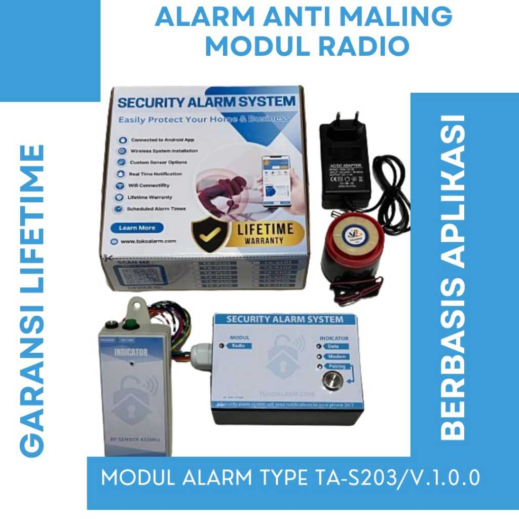 Jual Modul Alarm Anti Maling Type TA-S203/V.1.0.0 Berbasis Android ...