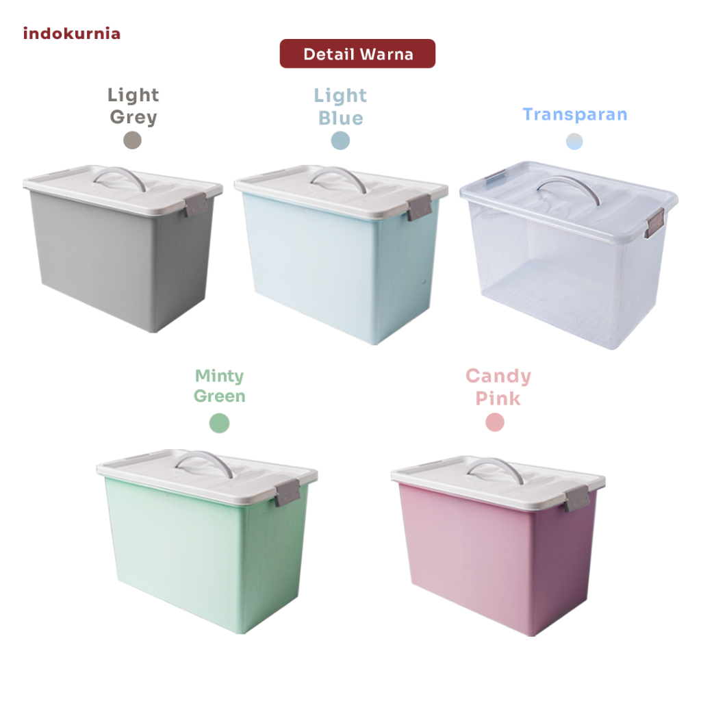 Jual KONTAINER BOX STRIPE 20 LITER PASTEL / CONTAINER BOX WARNA PASTEL ...