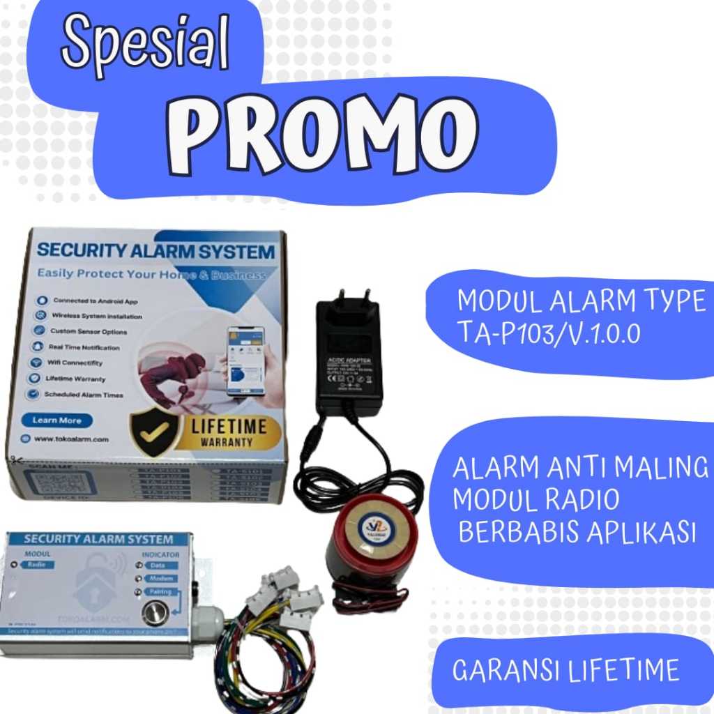 Jual Modul Alarm Anti Maling Type TA-P103/V.1.0.0 Berbasis Android ( APK ) | Shopee Indonesia