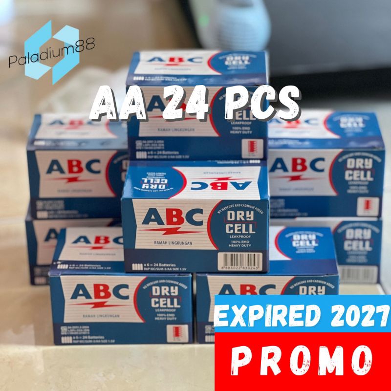 Jual 1 Box ABC AA A2 24 Pcs Baterai Biru Murah | Shopee Indonesia
