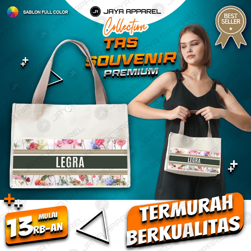 Jual [Custom] Tas Sovenir Sablon-Tas Hampers-Tas Wanita-Totebag Sovenir ...