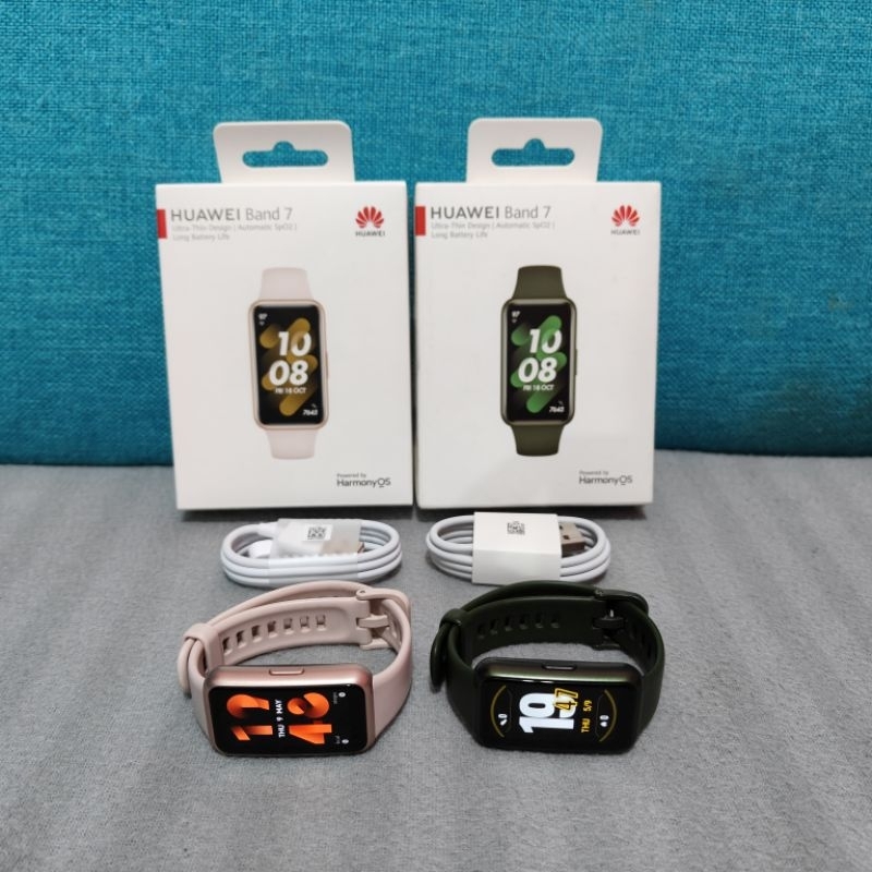 Jual Huawei Band 7 Pink dan Hijau Mulus Normal Fullset ex Pemakaian ...