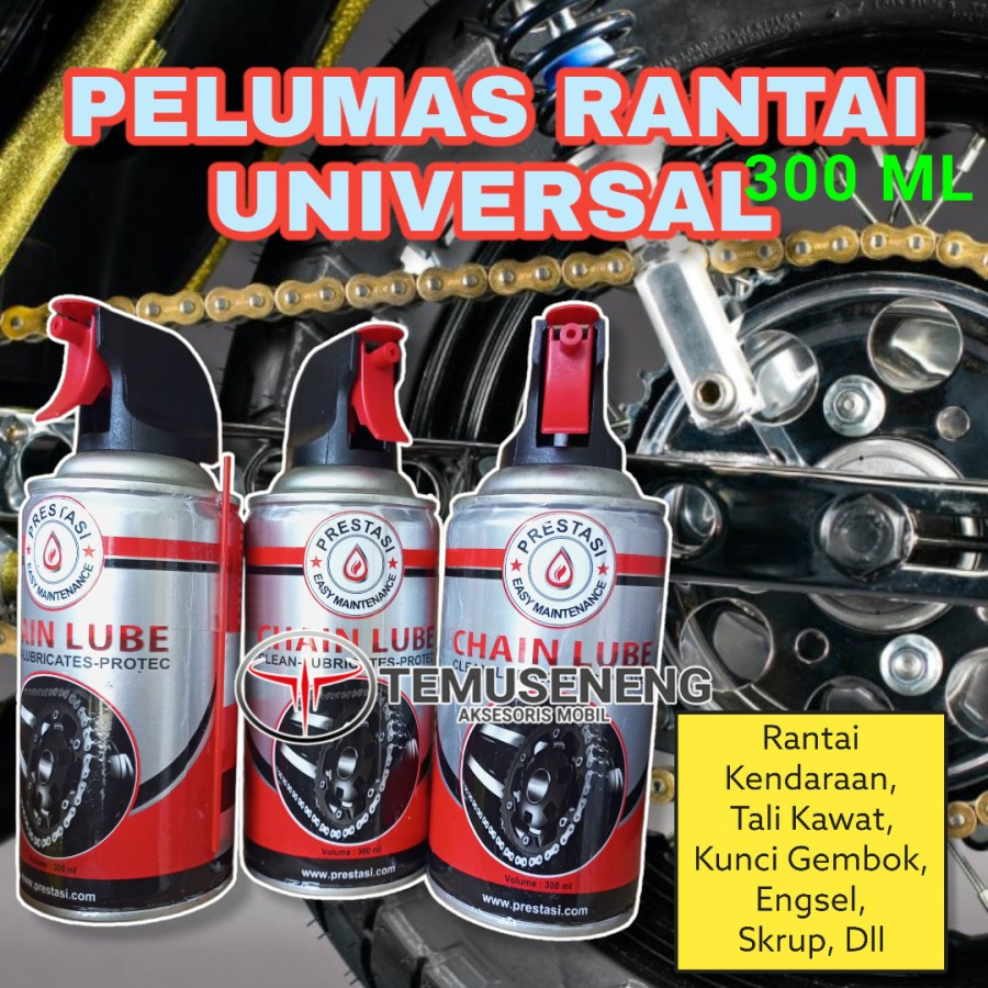 Jual Chain Lube Spray 300ML Prestasi Pelumas Rantai Motor Minyak Rantai ...