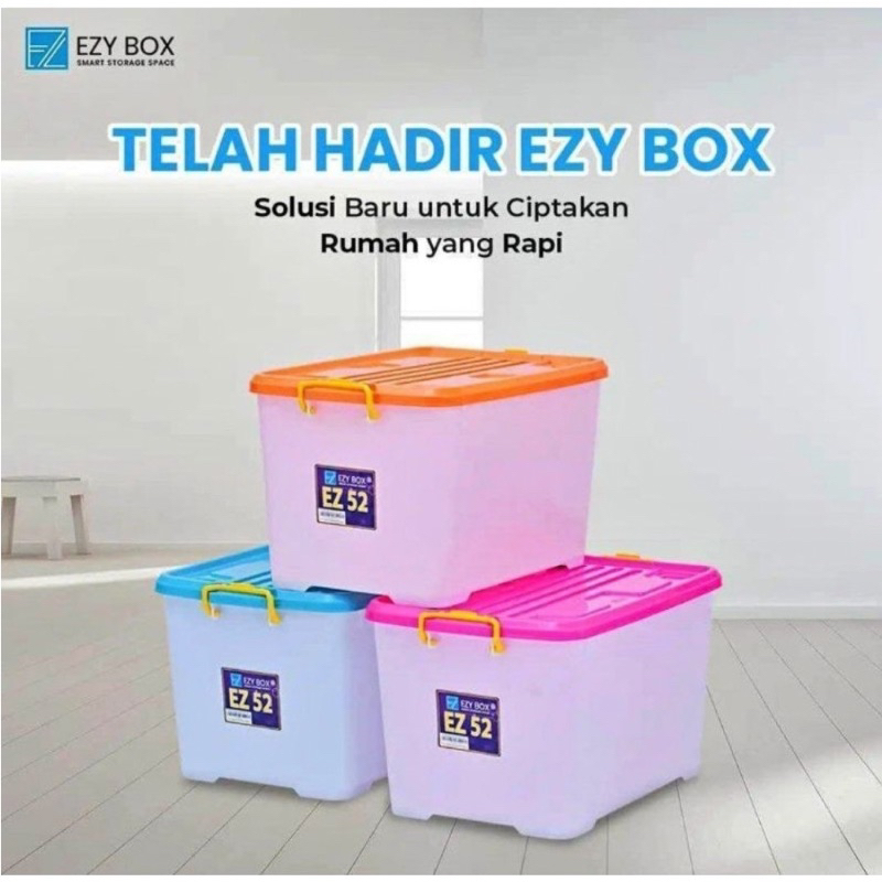 Jual Container Box Ezy 52 Liter Dengan Roda Kuat & Kokoh | Shopee Indonesia