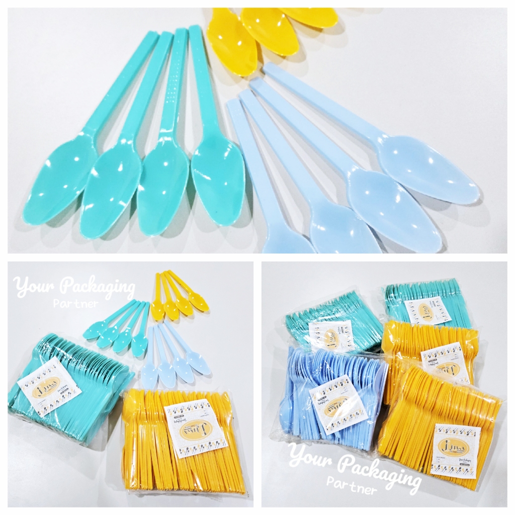 Jual Sendok Teh Juara Warna / Gagang Besar / Sendok Puding 100pcs Per ...