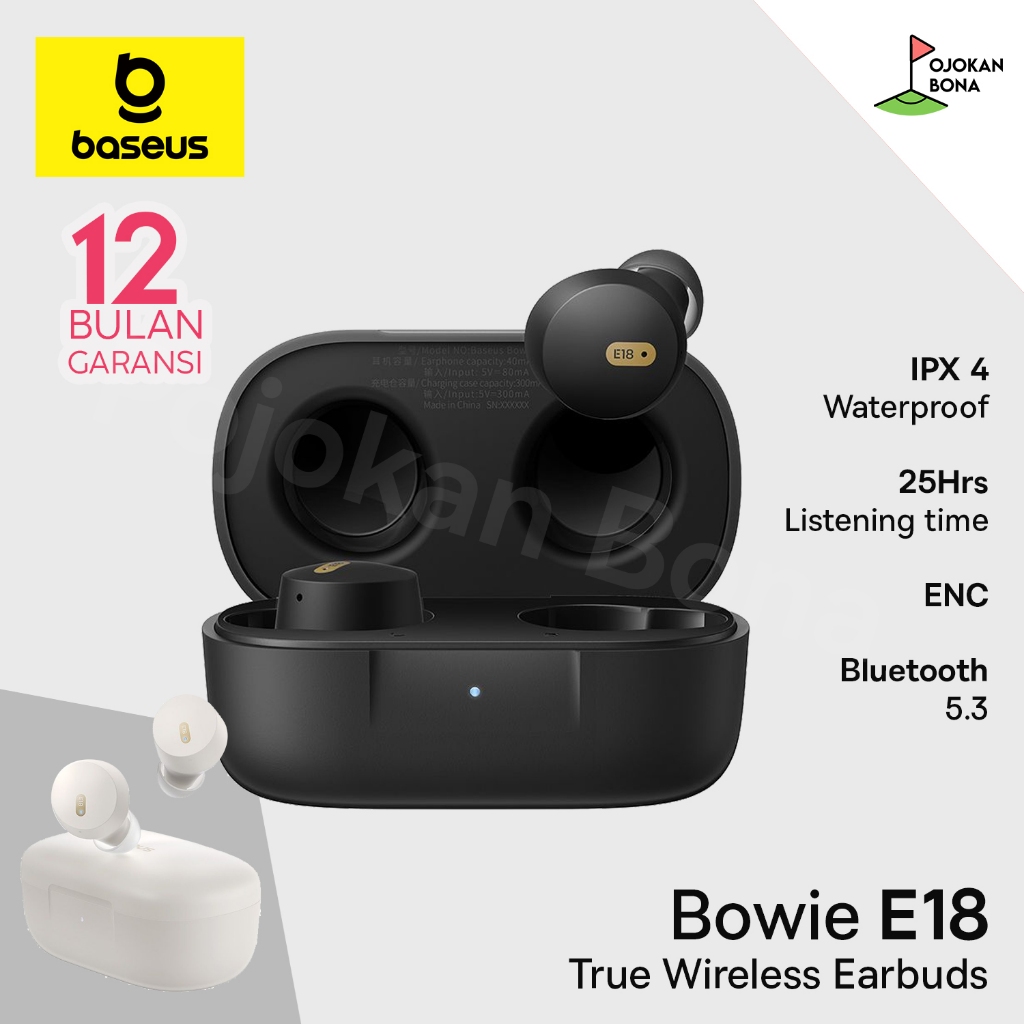 Jual Baseus Earphone Bowie E18 TWS True Wireless Earbuds Headset ...