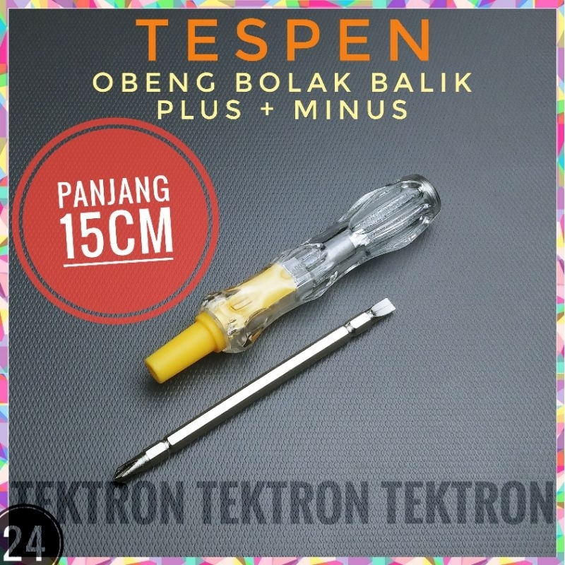 Jual TESPEN 15 atau 21CM OBENG TES ALAT UKUR LISTRIK TESTPEN PLN ...