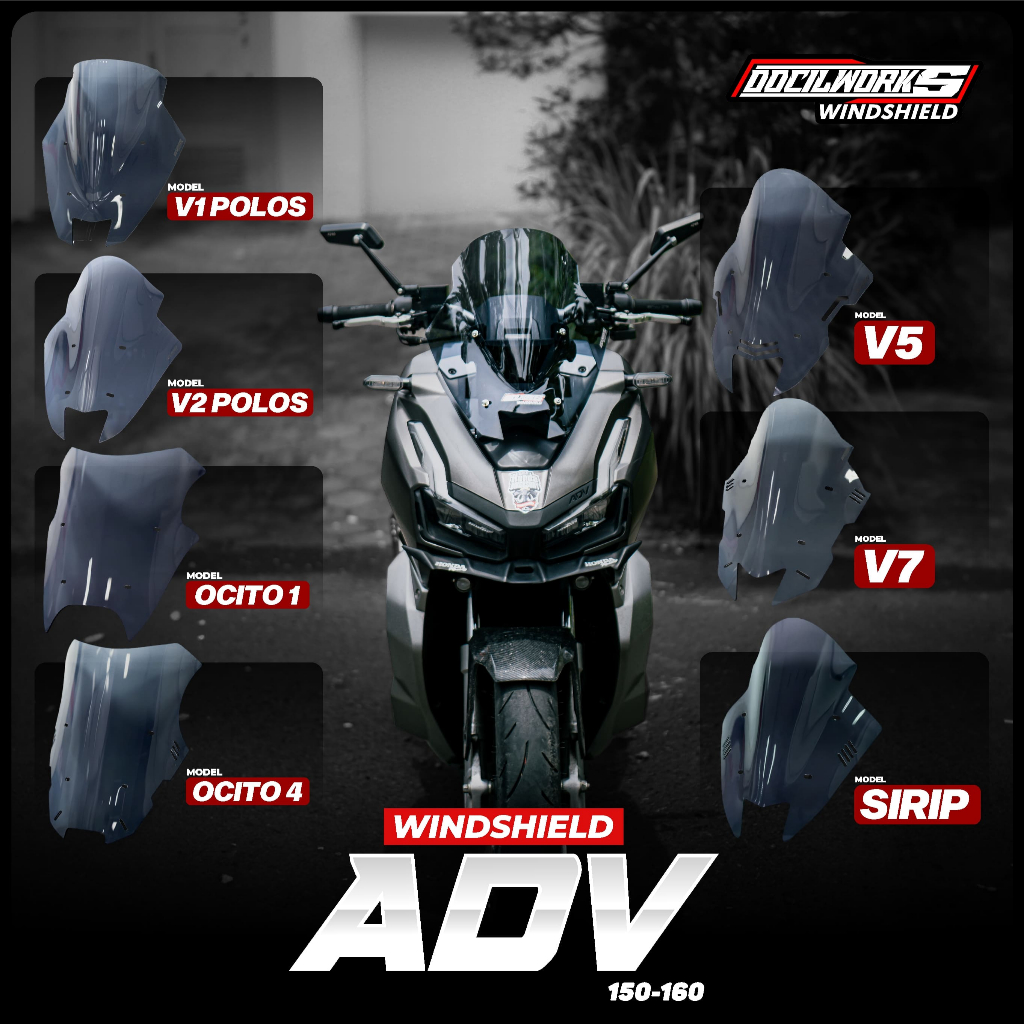 Jual Docilworks - Visor Windshield Banyak Model 3mm ADV 150 160 OCITO ...