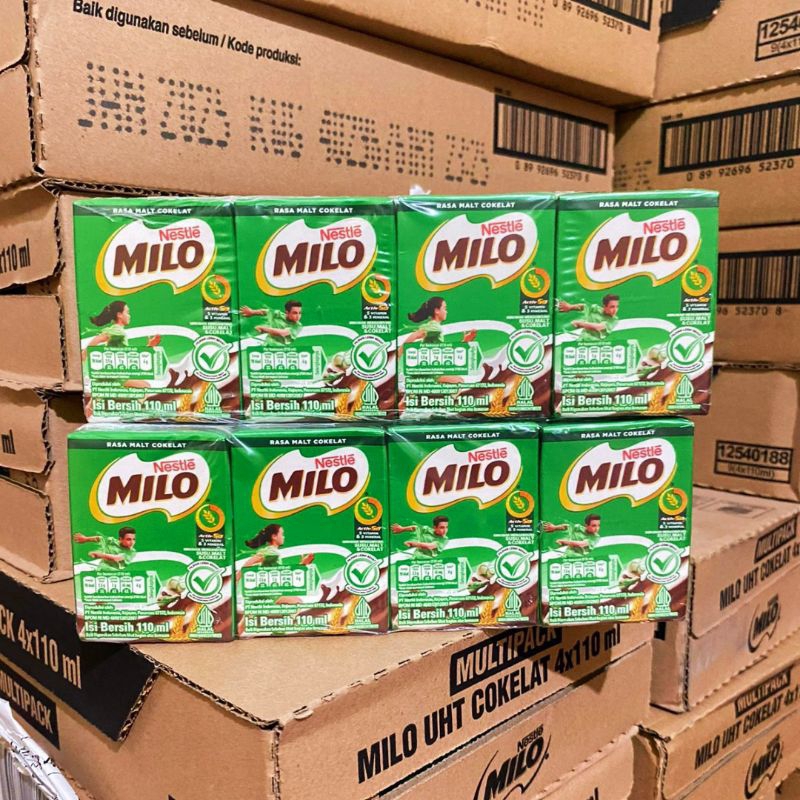 Jual susu Milo 4pcs susu kotak milo 110ml | Shopee Indonesia