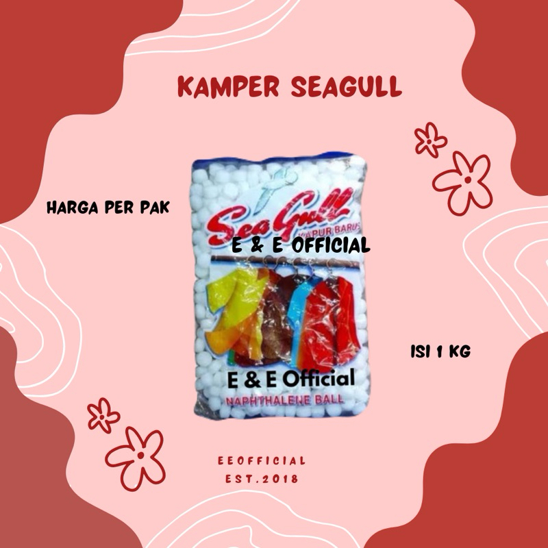 Jual KAMPER PUTIH SEA GULL / KAMPER BARUS / KAMPER BAJU 1KG / KAMPER ...