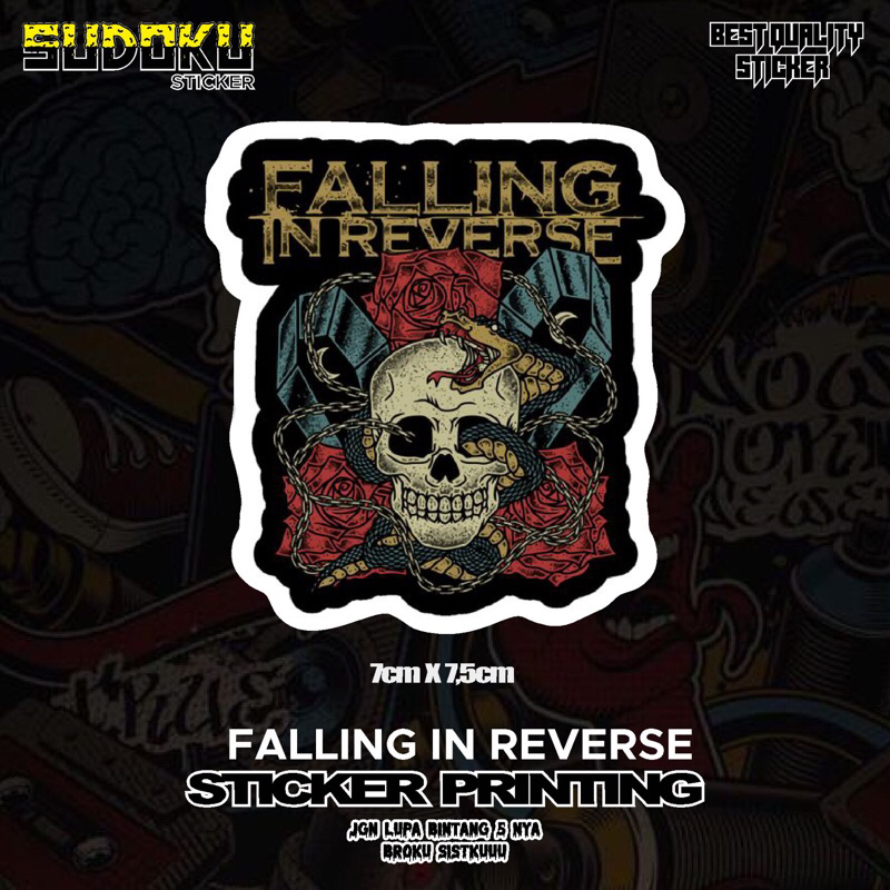 Jual STICKER STIKER PRINTING FALLING IN REVERSE BAND VIRAL | Shopee ...