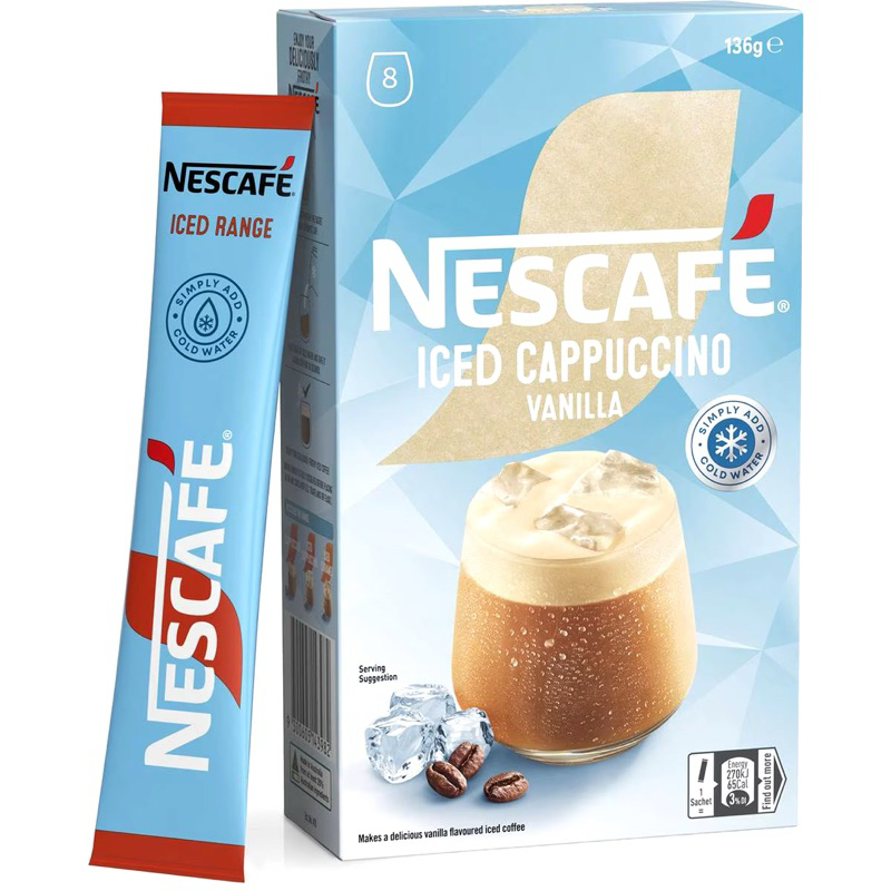 Jual Nescafe Iced Coffee Cappuccino Vanilla Flavour Sachets 8 Pack ...
