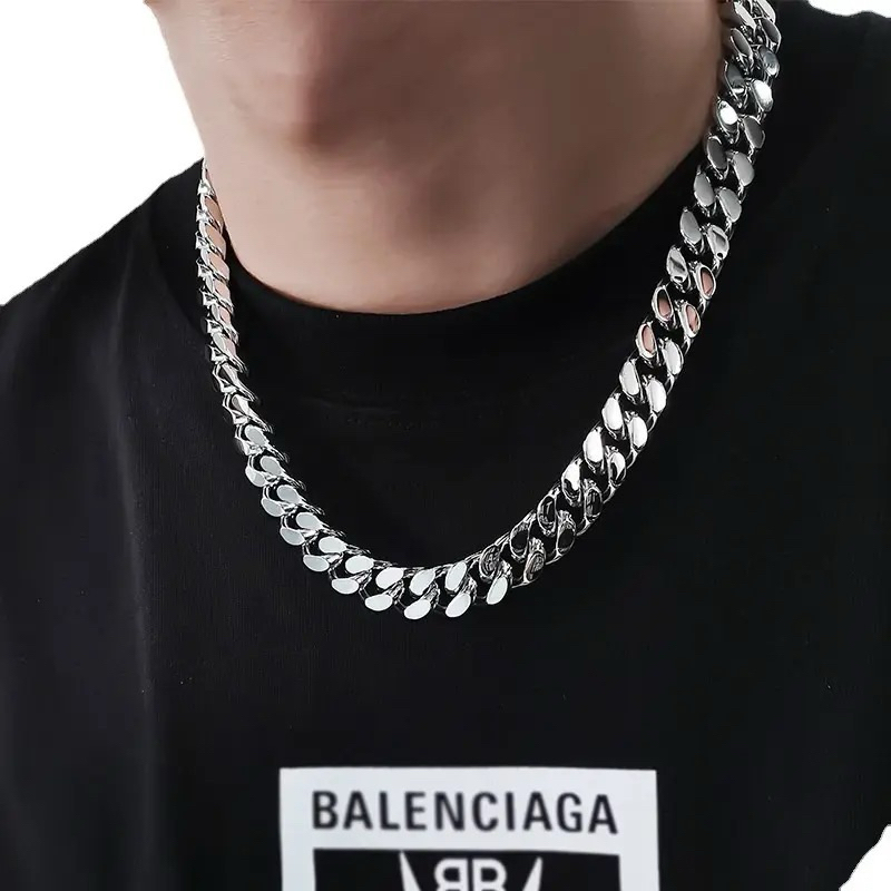 Jual KALUNG RANTAI TITANIUM PRIA MODEL RANTAI BESAR PUNK ANTI KARAT ...