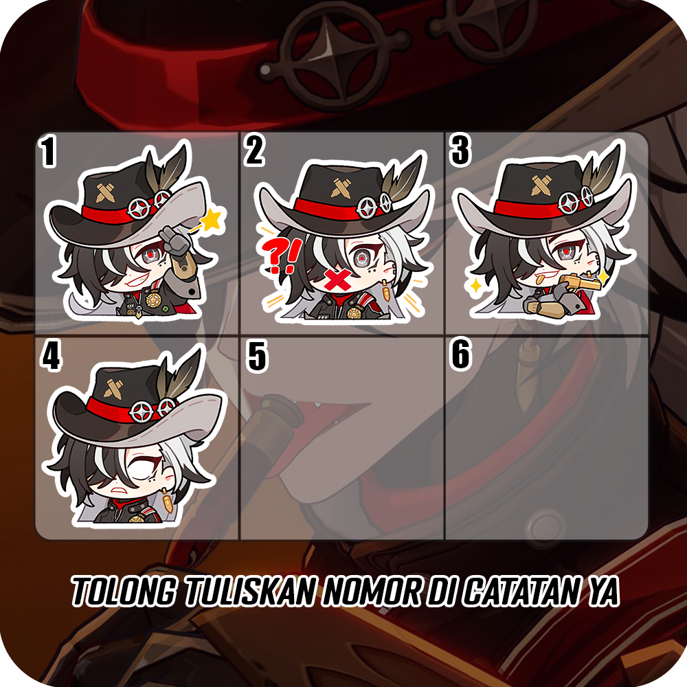 Jual Stiker Glossy Boothill Honkai Star Rail, Sticker Anime Game ...