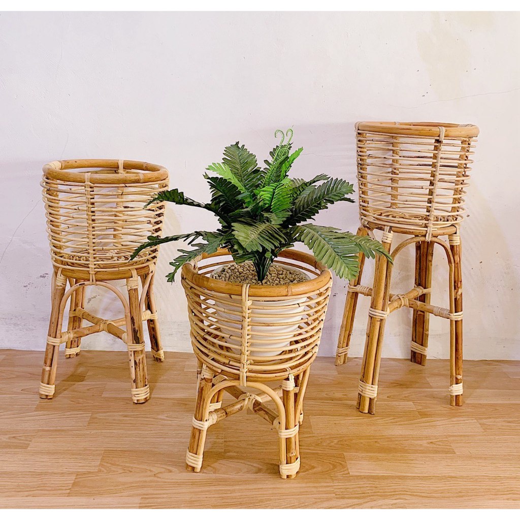 Jual Standing Rotan Cover Pot Tanaman Rotan Keranjang Rotan Anyam ...