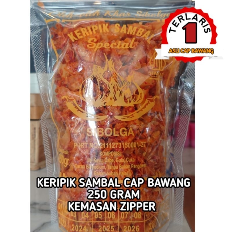 Jual Keripik Sambal Sibolga Cap Bawang Kemasan 250 Gram | Shopee Indonesia