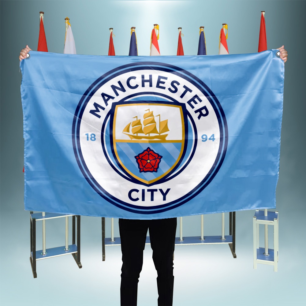 Jual Bendera Manchester City FC Club sepak bola Poster Kain Wall Decor ...