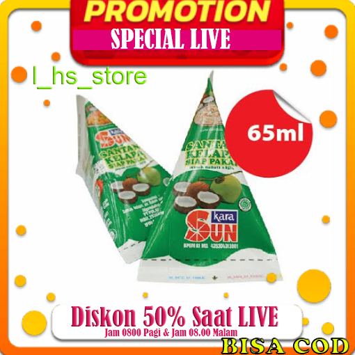 Jual Paket Santan Kara kelapa 65ml isi 15pcs Paket Promo Live Jateng | Shopee Indonesia