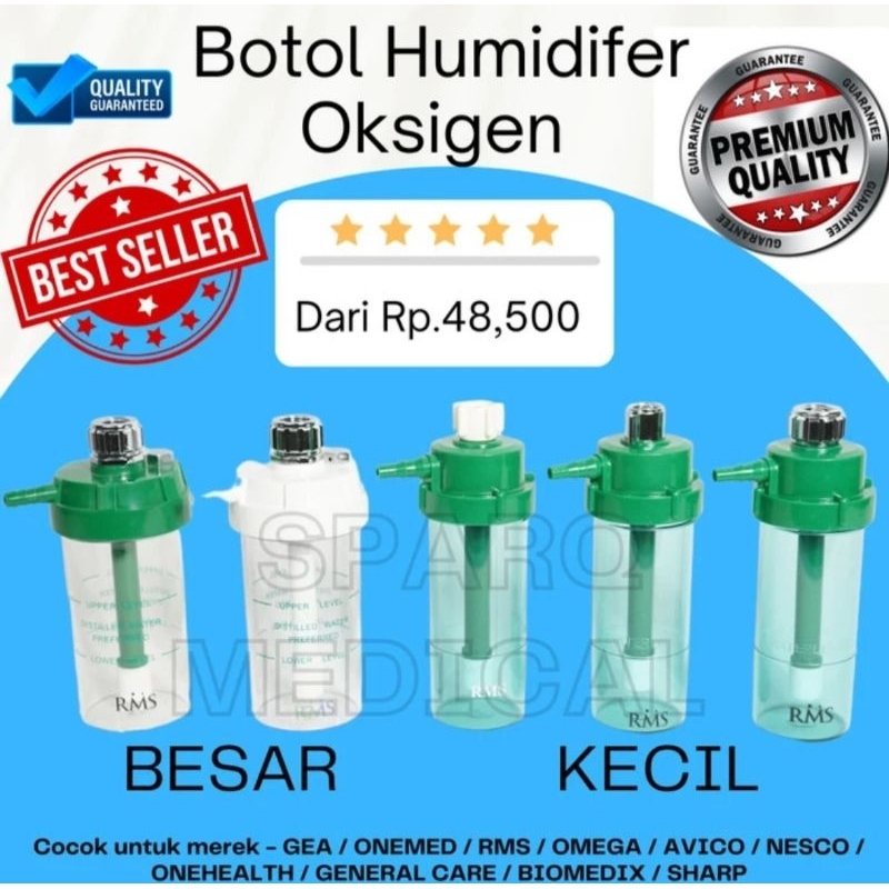 Jual Botol Humidifier Regulator Oksigen / Flowmeter O2 | Shopee Indonesia