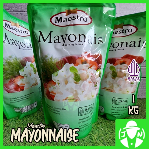 Jual Maestro Mayonnaise ORIGINAL Pouch 1 KILOGRAM HALAL / Mayonnaise ...