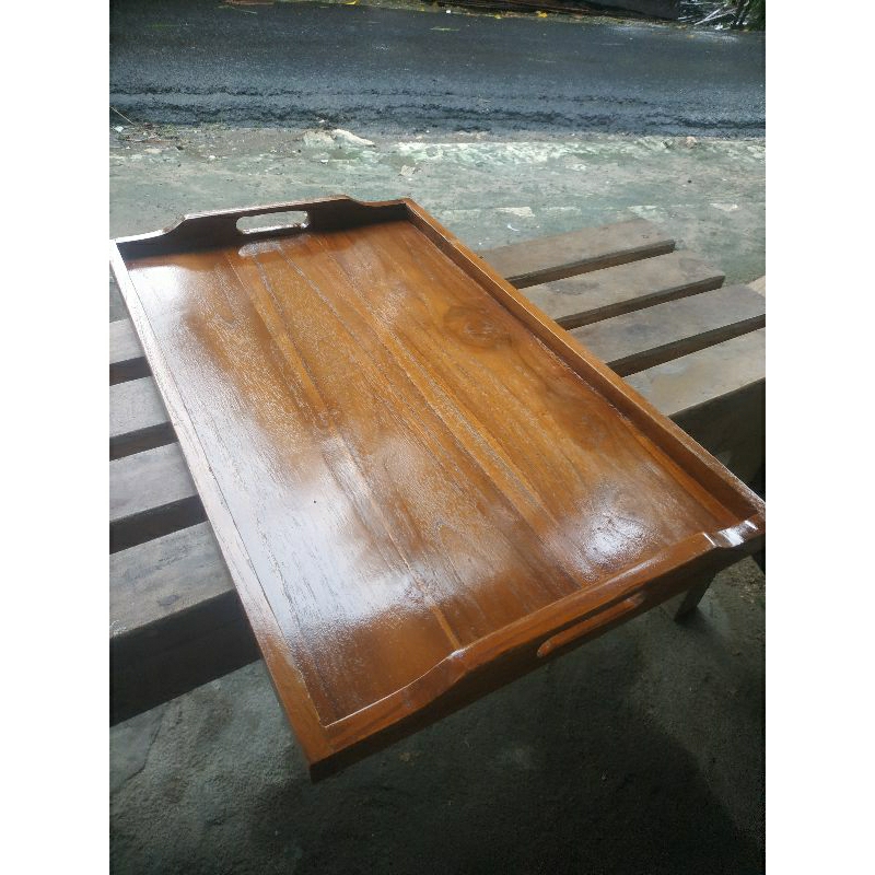 Jual NAMPAN /TRAY KAYU JATI JUMBO TERMURAH UKURAN 60*38 | Shopee Indonesia