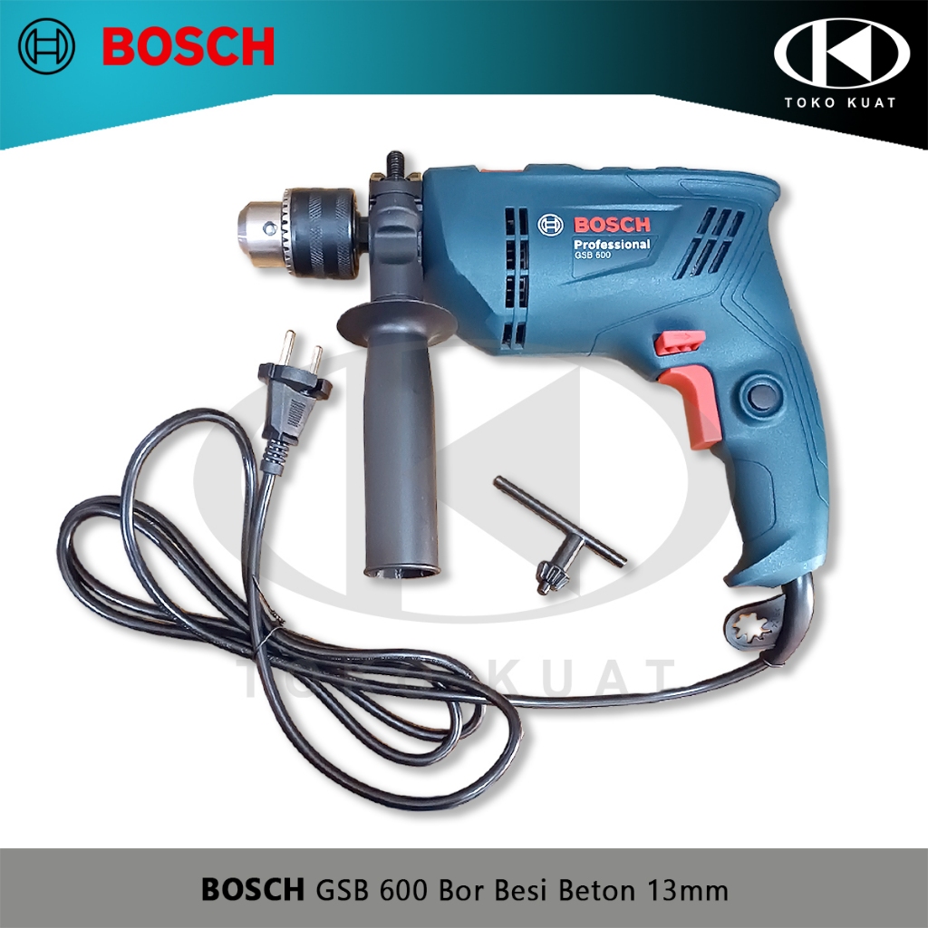 Jual Bor Beton 13MM BOSCH GSB 600 Impact Drill Besi Kayu Tembok 600Watt ...