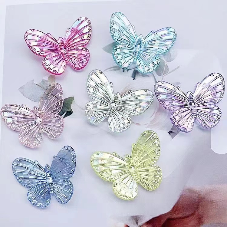 Jual [COD Ready stock] 12pcs Manik-manik Charm Kupu-kupu Besar Bening ...