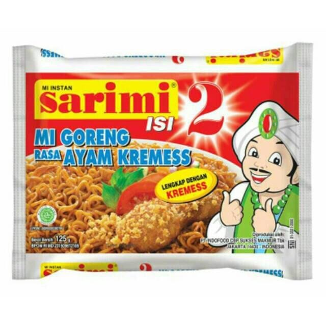 Jual _AISBEESHOP_ SARIMI Isi 2 Mie Goreng Ayam Kremes 125 gr | Shopee ...